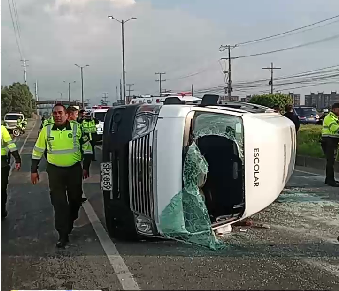 Alta congestión vehicular en la Calle 80 por volcamiento de una ruta ...