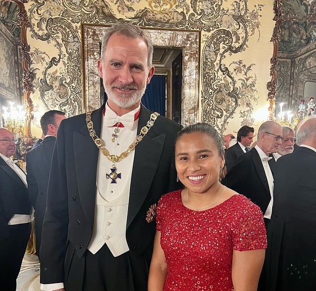 La futbolista colombiana Leicy Santos asiste a la cena de gala del Rey ...