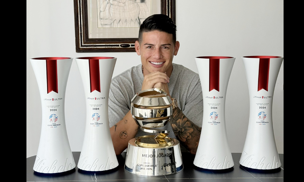 James Rodríguez exhibe sus trofeos de la Copa América y los dedica a ...