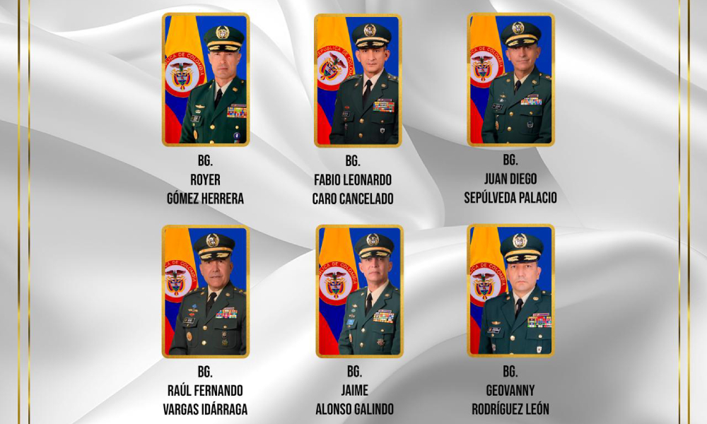 Seis brigadieres generales del Ejército Nacional considerados para ...