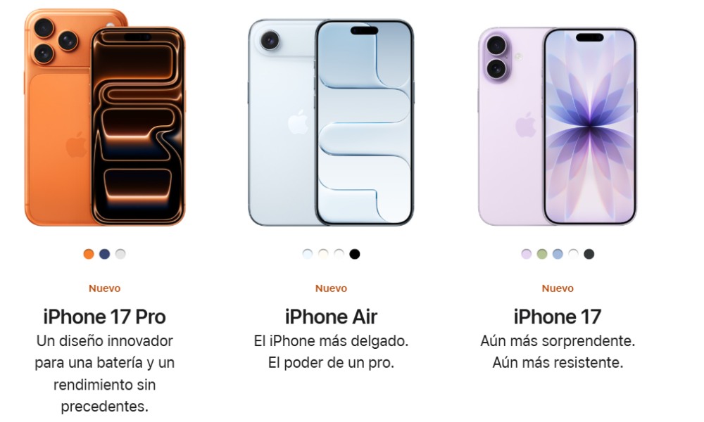 Apple lanza el iPhone 17 con modelo Air, el más delgado de su historia
