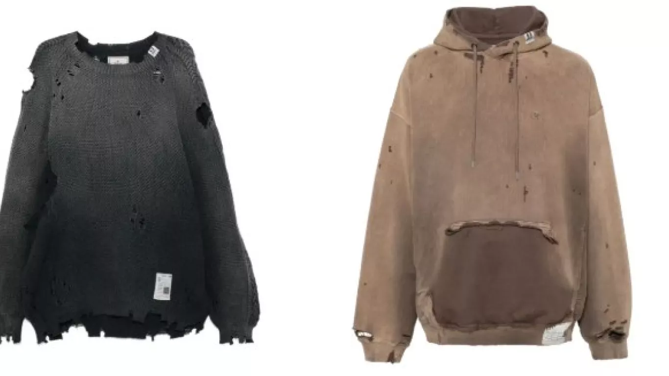 Así es la lujosa colección de moda que parece ropa vieja y desgastada